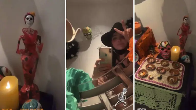 Al ritmo de ‘La calaca tilica y flaca’, Ana Bárbara muestra un altar de ...